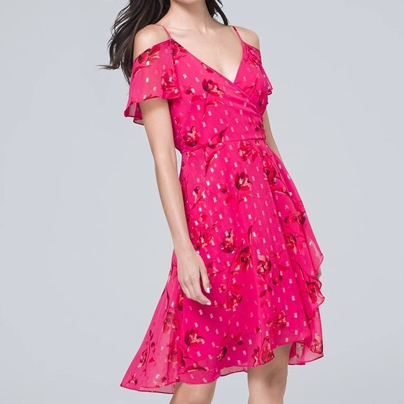 White House Black Market | Dresses | Whbm Pink Floral Dress | Poshmark